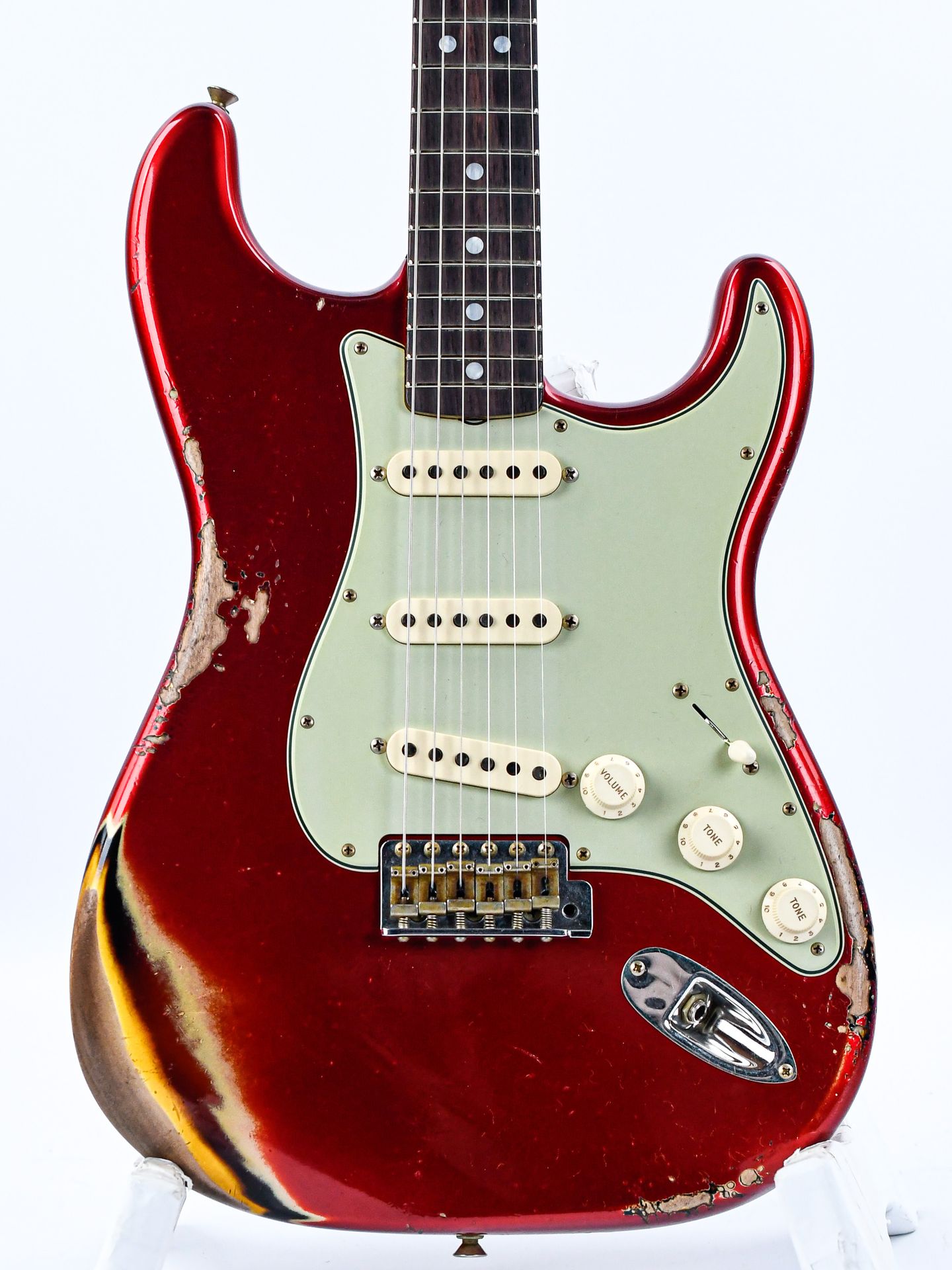 Fender Custom Shop 1965 Stratocaster Candy Apple Red over 3 Color ...